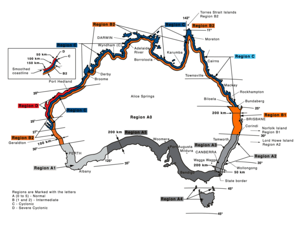Wind Regions Australia Map | AS/NZS 1170.2 Explained